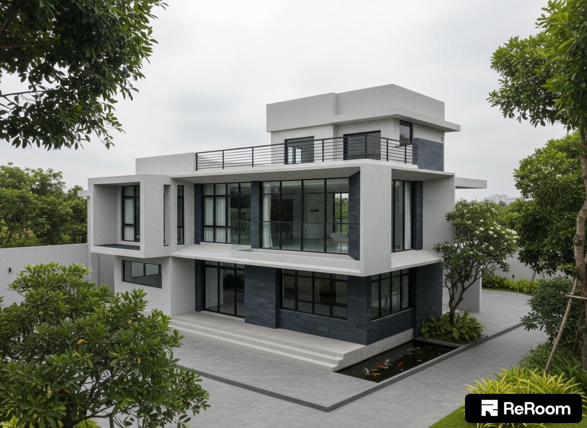 House Exterior in Modern Fusion Style - ReRoom AI