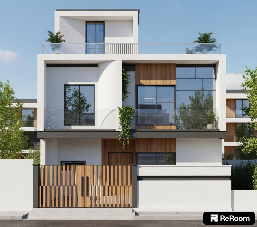 House Exterior in Modern Fusion Style - ReRoom AI