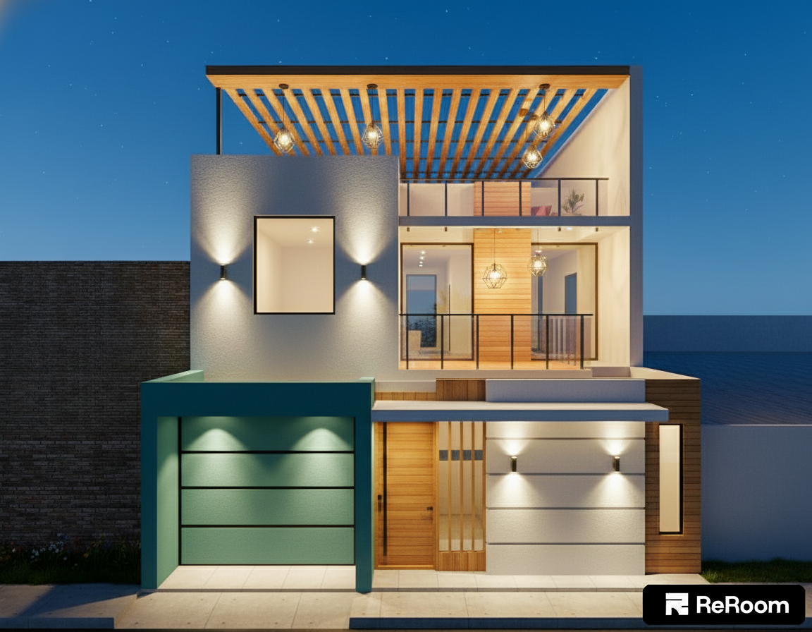 House Exterior in Modern Fusion Style - ReRoom AI